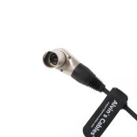 China Power-Cable for Zacuto-Kameleon-EVF from Rotatable Right Angle 4 Pin Male to XLR 4 Pin Male Right Angle 30CM for sale