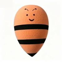 China Little Bee Beauty Sponge High Density Make Up Sponge Orange for sale