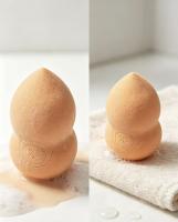 China Orange Printed Water Drop Makeup Sponge 40mm*60mm Makeup Puff Sponge for sale