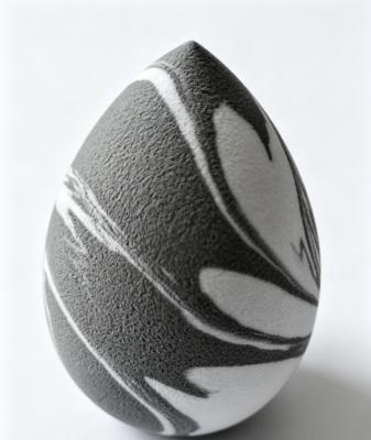 China Teardrop Beauty Sponge Grey White Marbled Beauty Blender 40*60mm for sale