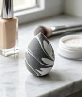 China Teardrop Beauty Sponge Grey White Marbled Beauty Blender 40*60mm for sale