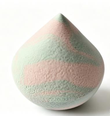 China Pink Green Beauty Sponge 38mm*42mm Marbled Polyurethane Foundation Sponge for sale