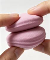 China Light Purple Macaron Beauty Blender Double Layer Macaron Makeup Sponge for sale