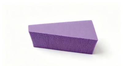 China Purple Trapezoidal SBR Beauty Blender Latex For Dual Wet & Dry Use for sale
