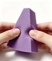 China Purple Trapezoidal SBR Beauty Blender Latex For Dual Wet & Dry Use for sale