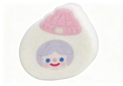 China Milk Bottle Printed Pink Beauty Blender Customizable Pink Blending Sponge for sale
