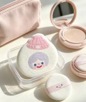 China Milk Bottle Printed Pink Beauty Blender Customizable Pink Blending Sponge for sale