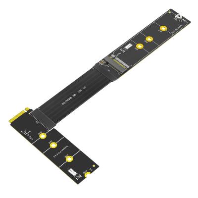 China 90 Degree M.2 NVMe SSD Extension Cable 64Gbps High Speed for sale