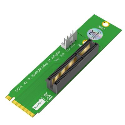 China 80mm Mini PCI E Adapter 1X To M.2 M Key Pcie Adapter Card For 2260 2280 SSD for sale
