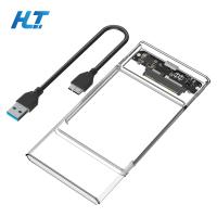 China Transparent 2.5 Inch SATA III HDD SSD External Hard Drive Case USB 3.0 for sale