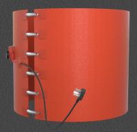 China Orange Lithium Battery Heater Customized Oil Bucket Silicone Rubber Heating Pad for sale