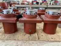 China Custom Single Action Hydraulic Cylinder 32 Mpa for Credit Card Laminating Press for sale