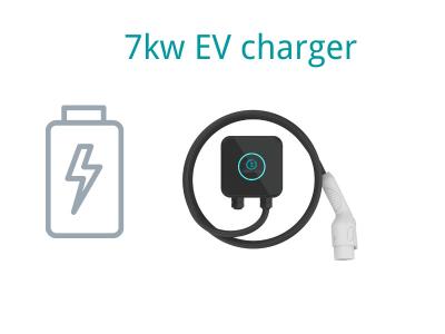 China Level IP54 Wall Mounted EV Charger 7kw Home Charging Point 4.03kg for sale