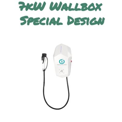 China Swipe Card Scan Code 7Kw Wall Mounted EV Charger 4G Wifi Mini Program for sale