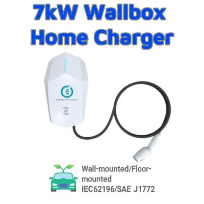 China APP Control RFID EV Charger 7kw 32A for sale