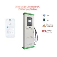 China 30Kw Galvanized Commercial DC EV Charging Station Anti Reflection for sale