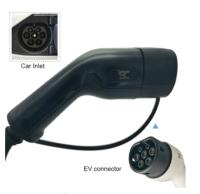 China 32A Three Phase  EV AC Charger Charging Gun Head 10000 Times for sale