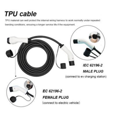 China 16A 32A Commercial Single Phase Ev Charger IEC 62196 Type 2 for sale