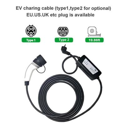 China 16 Amp EVSE Portable EV Charger SAE J1772 Plug And Charge for sale
