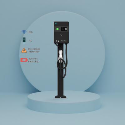 China IP54 Evse Wallbox Level 2 Business Electric Car Charging Point 380V Type1 Type2 for sale