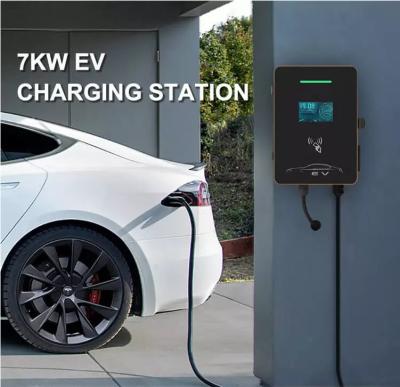 China CE AC220V 22kw High Speed Wallbox EV Charger Stations Level 0.5 for sale