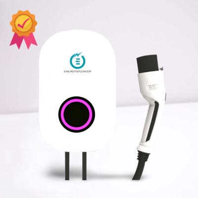 China 7kw 32a Swipe Card High Power EV Charger AC Wallbox Type1 Type2 For Home Use for sale