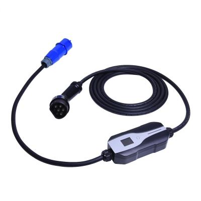 China 3.5kw 7kw Mode2 Type1 Mobile EV Chargers For Electric Car for sale
