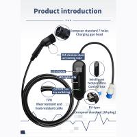 China 5 Level Current Adjustable 7kW Portable EV Charger AC EVSE Reservation For Charging Type 2 EV Connector for sale