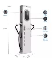 China 22kw AC EV Charger Floor Mounted Type 1 Type 2 GB/T Connector OCPP1.6 4G 2G for sale