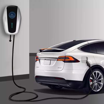 China 7KW 32A Smart AC EV Charger Electric For Electric Car Ev Charging Pile With LCD Screen for sale