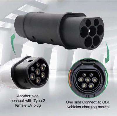 China 32A Triple Phase EV Charging Adapter Type 2 To GB/T SAE J1772 To Type 2 for sale