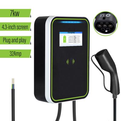 China 7.2KW Wall / Floor Mounted Electric Car Charger OEM Dynamic Load Balancing for sale
