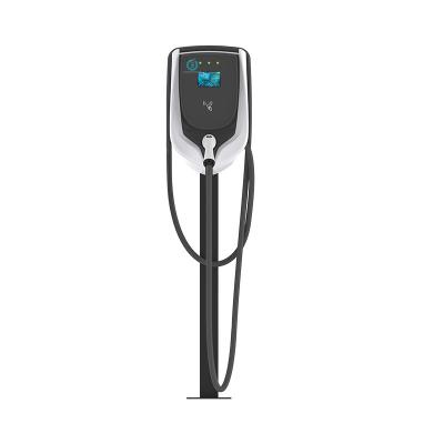 China OCPP Ethernet 4G RFID Floor Mounted EV Charger Offline Billing for sale