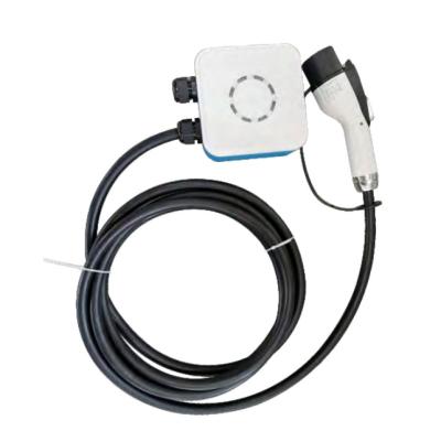 China White 7KW RFID Wallbox EV Charger Type2 Level2 With 5M Cable for sale