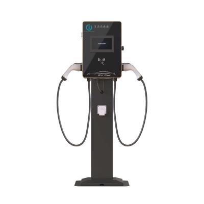 China Swipe Card Level 2 Smart Floor Mounted EV Charger 2G 4G Wifi 22kW for sale