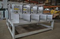 China Electric Driven 4000pcs/H Orange And Green Pulp Molding Machine For Paper Egg Carton / Tray Making With 4-Layer Metal Dryer for sale