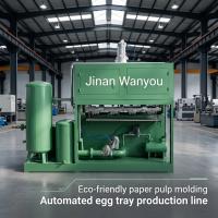 China Aluminum molds 45kw 1500pcs Per Hour Egg Tray Machine EggTray Production Line For Making Egg Trays Egg Cartons Shoes Trays Nursery Trays PLC Controlled for sale