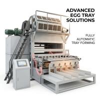 China 5*8Molds 5000pcs/h Paper Egg Tray Production Line Machine With Complete Pulping Forming Drying And Automatic Stacking Systems For Paper Egg Tray Egg Carton Shoe Tray Seedling Tray Making for sale
