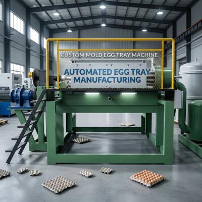 China Rotary 3000- 5000pcs per hour Paper Egg Tray Production Line Egg Tray Machine with Complete Pulping Forming Drying and Automatic Stacking Systems for sale
