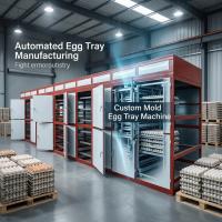 China Rotary 3000- 5000pcs per hour Paper Egg Tray Production Line Egg Tray Machine with Complete Pulping Forming Drying and Automatic Stacking Systems for sale