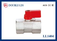 China Female X Female 25 Bar Brass Mini Ball Valve With Nickel Plated for sale