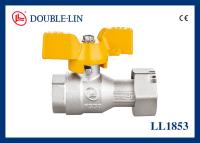 China Female X Female Long Threads 72.5 PSI Brass Ball Valve T Handle for sale