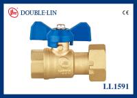 China Female Female Revolving Nut HPB 57-3 T Handle Ball Valve for sale