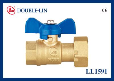 China Female Female Revolving Nut HPB 57-3 T Handle Ball Valve for sale