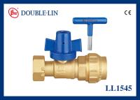 China Brass Ball Valve Revolving Female Nut / Pipe Connection With Lockable Handle for sale
