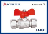 China Pipe Connection T Handle PN25 Brass Ball Valves for sale