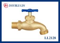 China Slow Open Aluminium Handle Forging Brass Hose Bibcock for sale