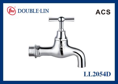 China Chrome Plated Slow Open Brass Handle Water Stop Tap for sale