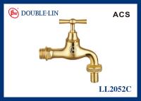 China Sand Cast Polished Brass Color Stopcock Tap for sale