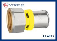 China Female Straight Union Brass Press Fittings 16mm - 20mm For Gas for sale